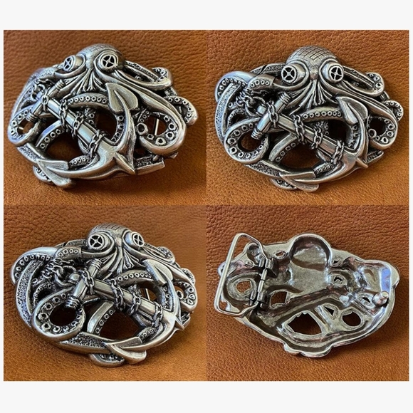 Accessories | New Pirate Steampunk Octopus Anchor Belt Buckle | Poshmark